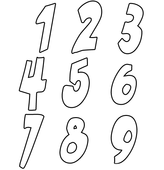 Baú da Web: 10 Moldes de Números para imprimir