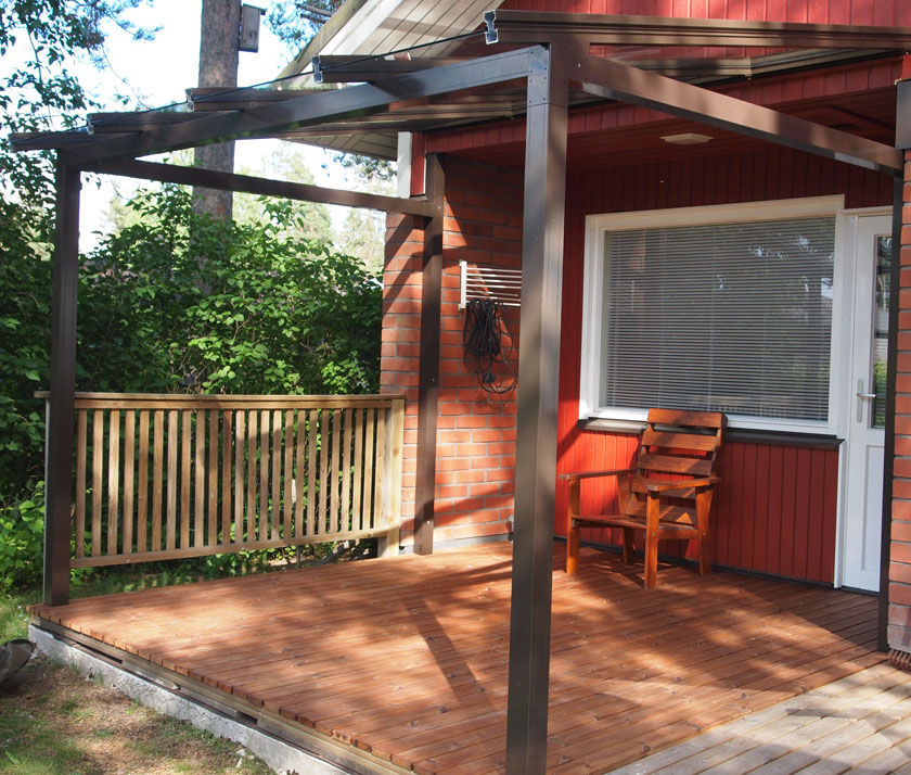 Puuhastelua: Terassi saa lasikatteen