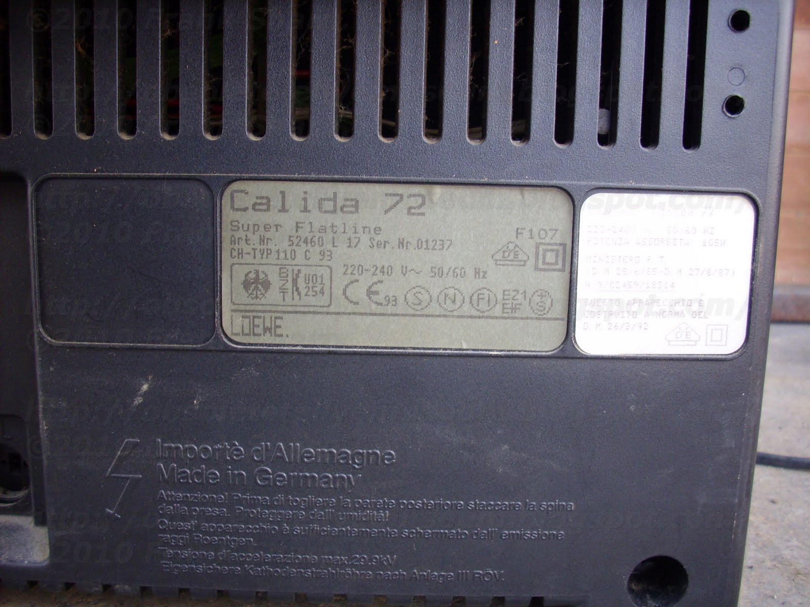 Obsolete Technology Tellye !: LOEWE CALIDA 72 Super Flatline Art. Nr ...