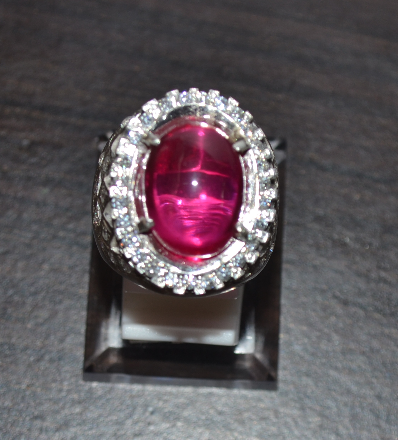 Cincin Perak Batu Mulia: MERAH SIAM