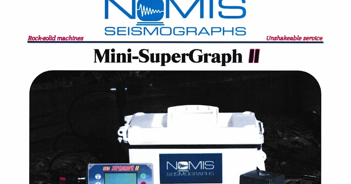 Distributor Instrumen Geofisika - Mini SuperGraph II By NOMIS Seismographs