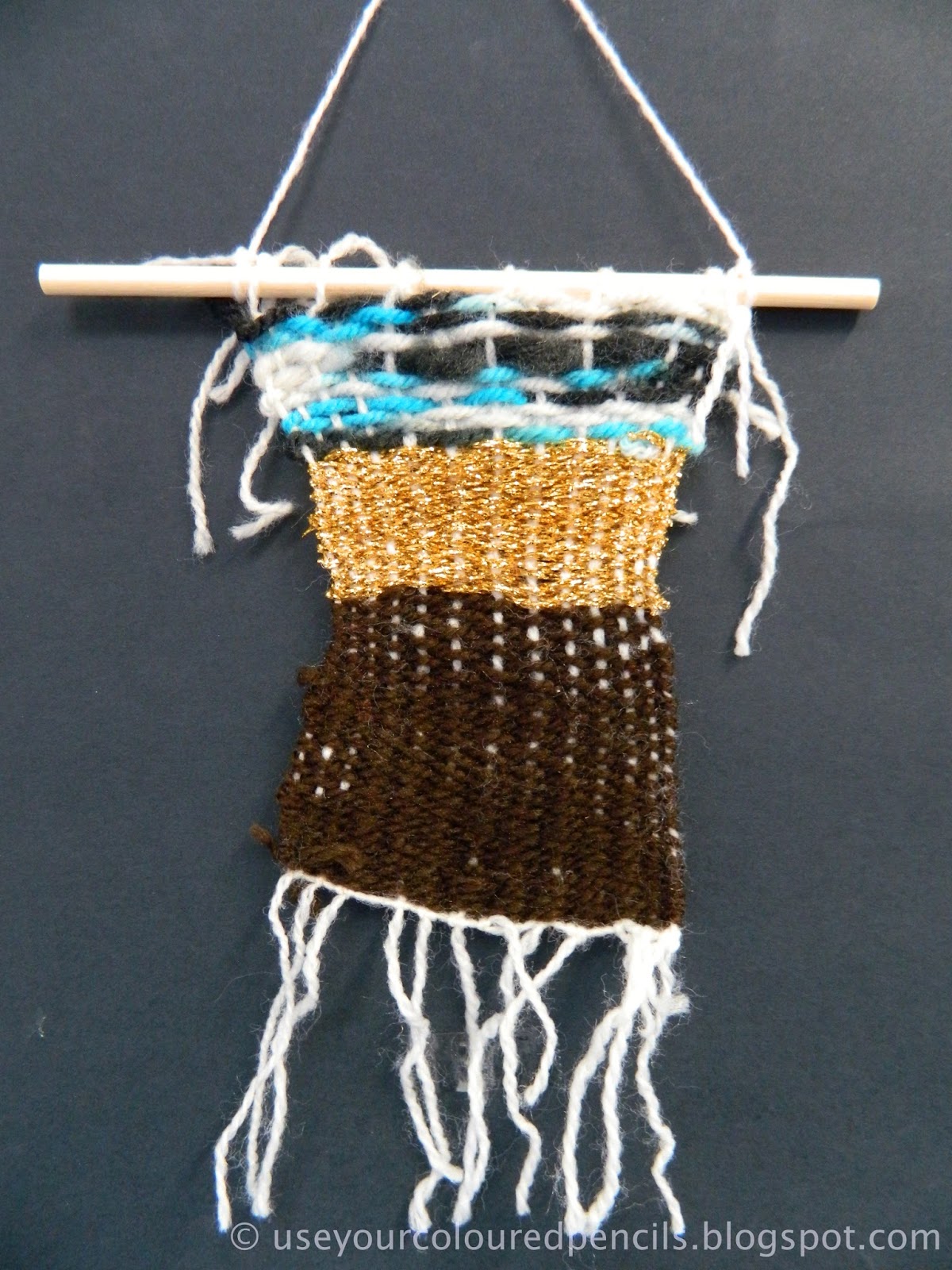 Use Your Coloured Pencils: Cardboard Loom Weaving