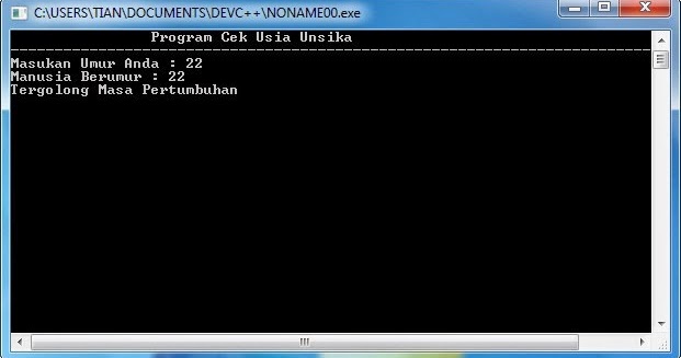 Source Code Program Cek Usia Borland C++ | Materi Teknik Informatika • Informasi Teknologi ...