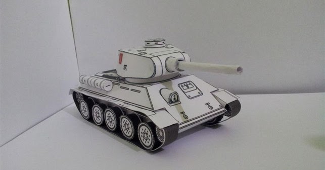Ninjatoes' papercraft weblog: Papercraft Girls und Panzer T34/85 tank!