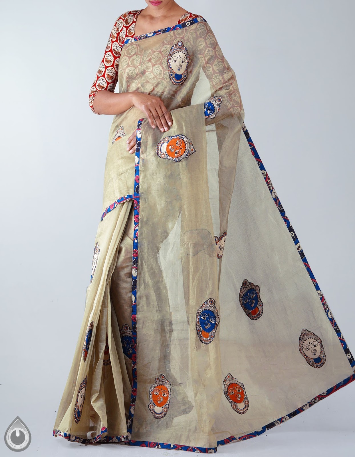 Womens clothing in India: PURE HANDLOOM COLORFUL APPLIQUE SAREES UTTAR ...