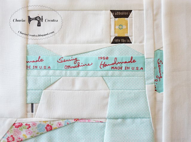 Charise Creates: Vintage Sewing Machine and Notions Paper Piecing Pattern