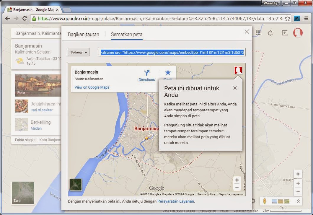 Cara Menyematkan / Menampilkan Peta Google Map pada Website