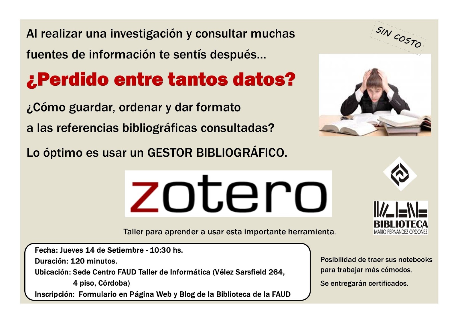 LA BIBLIOTECA DE LA FAUD Taller Zotero Gestor Bibliogr fico la-biblioteca-de-la-faud-taller-zotero-gestor-bibliogr-fico