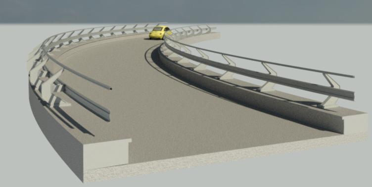 Revit-Mémo: Revit 2019_Route courbe avec dévers et bordures