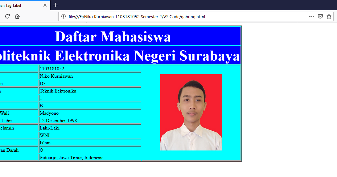 Membuat Biodata Pada Visual Studio Code