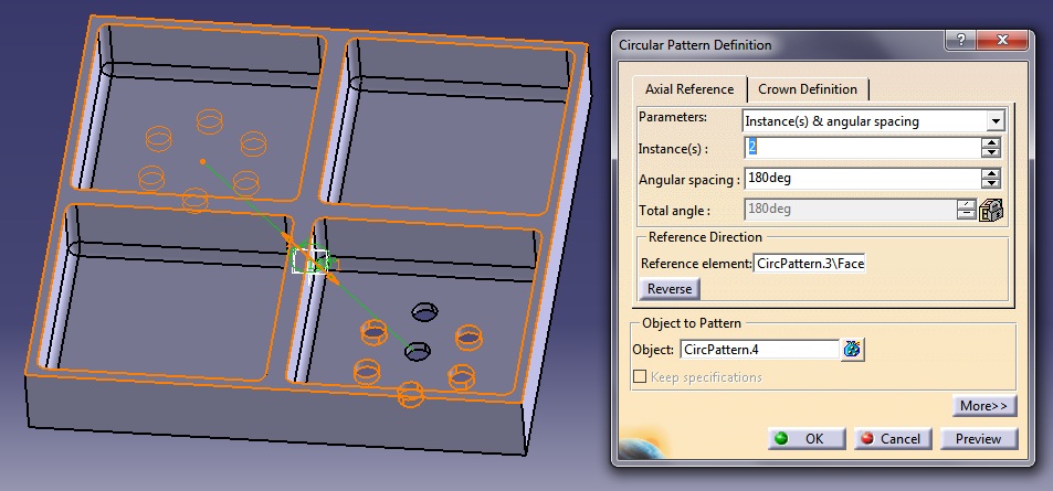 Catia v5 Tutorial for Beginners: Catia v5 Tutorial: Pattern and Mirror