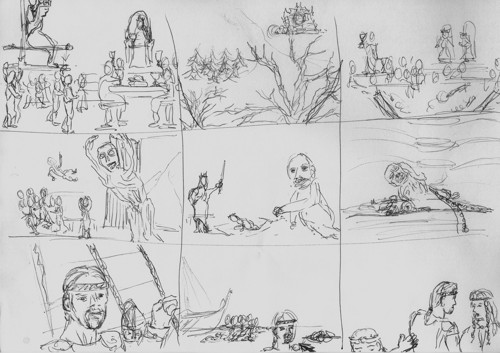 Design and Culture of the Moving Image: Storyboard of Beowulf film
