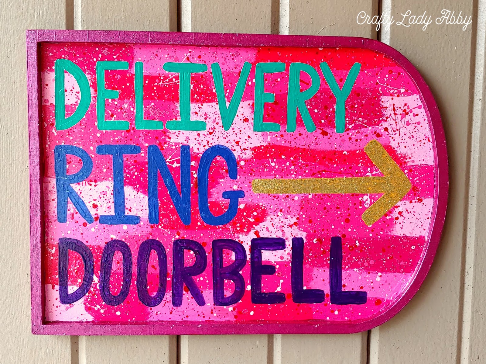 HOME DIY: Delivery Ring Doorbell Painted Sign