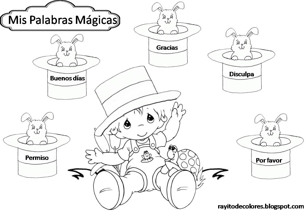 Rayito de Colores: Carteles de Palabras Mágicas