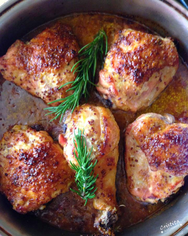 JustDelishos: Muslos de Pollo con Mostazas y Miel