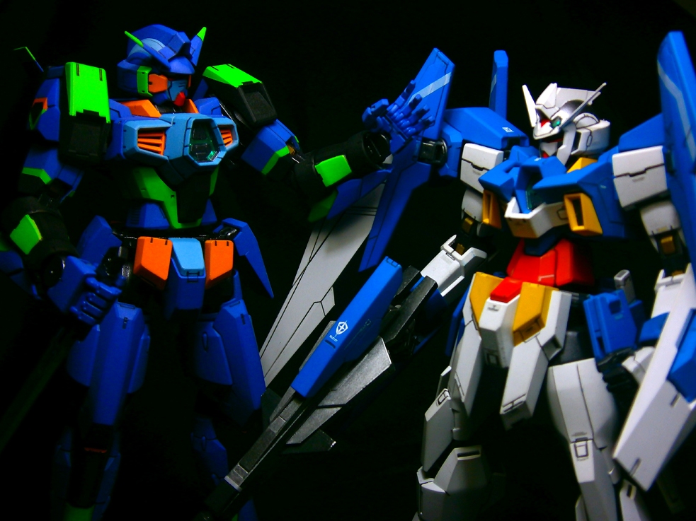 MG 1/100 Gundam AGE-1 Spallow "EVA 01 colors"