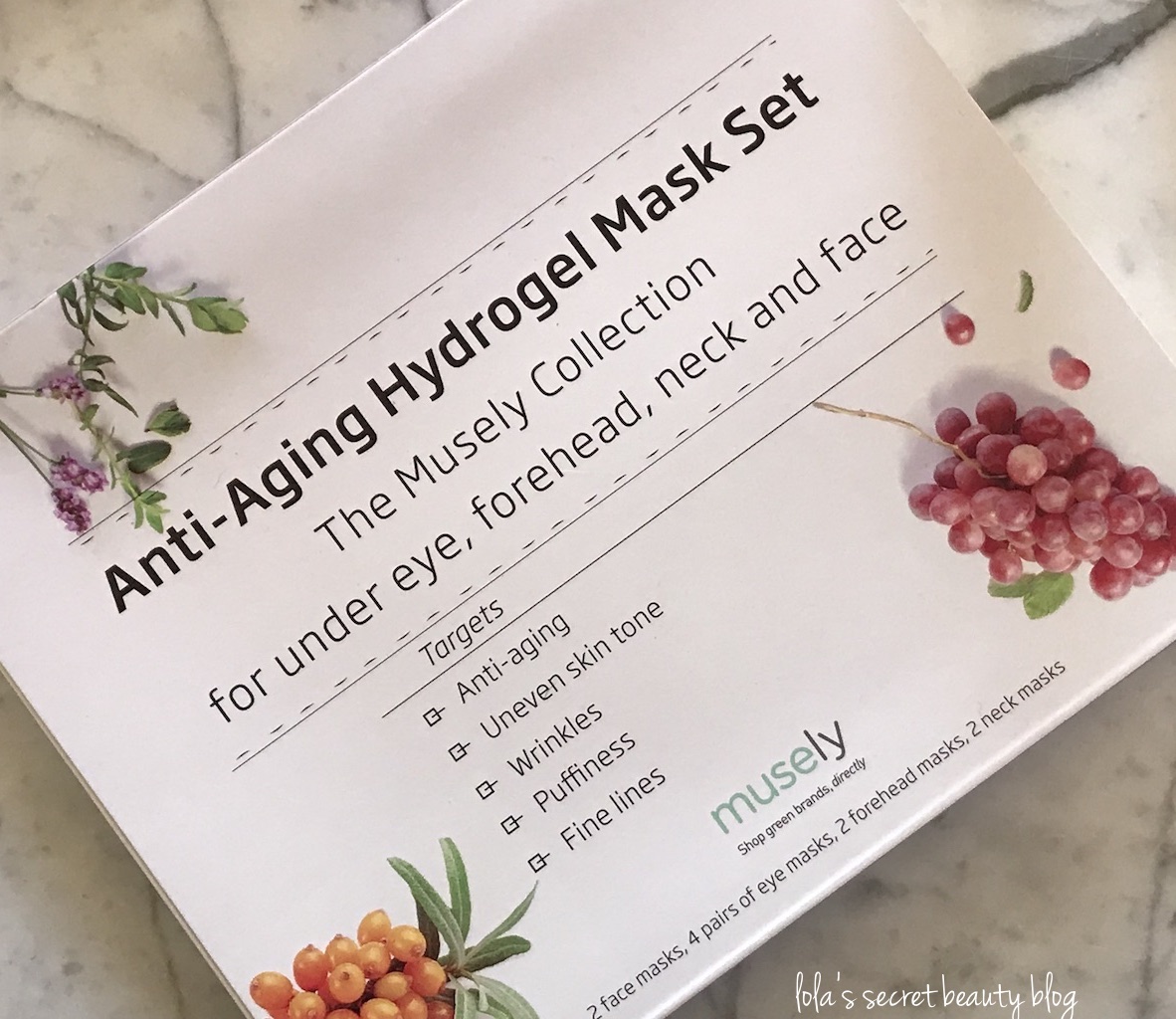 lola's secret beauty blog: Musely Anti-Aging Hydrogel Mask Set | Review