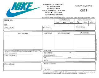 Blog-sena grupo D: factura Nike