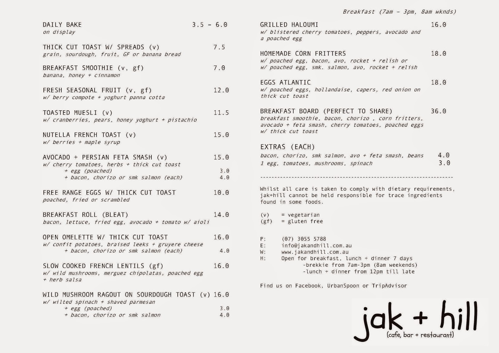 The Food Extinguisher: Jak+Hill - 40 Astor Terrace, Spring Hill QLD 4000