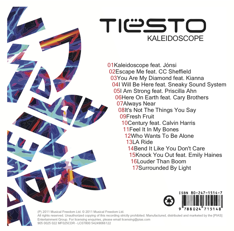 Tiesto Kaleidoscope Album Cover