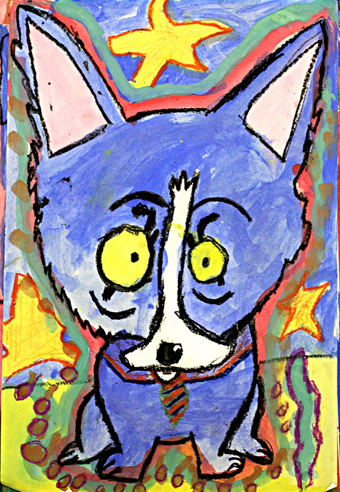 smART Class: Blue Dog Inspired Animals!!!!