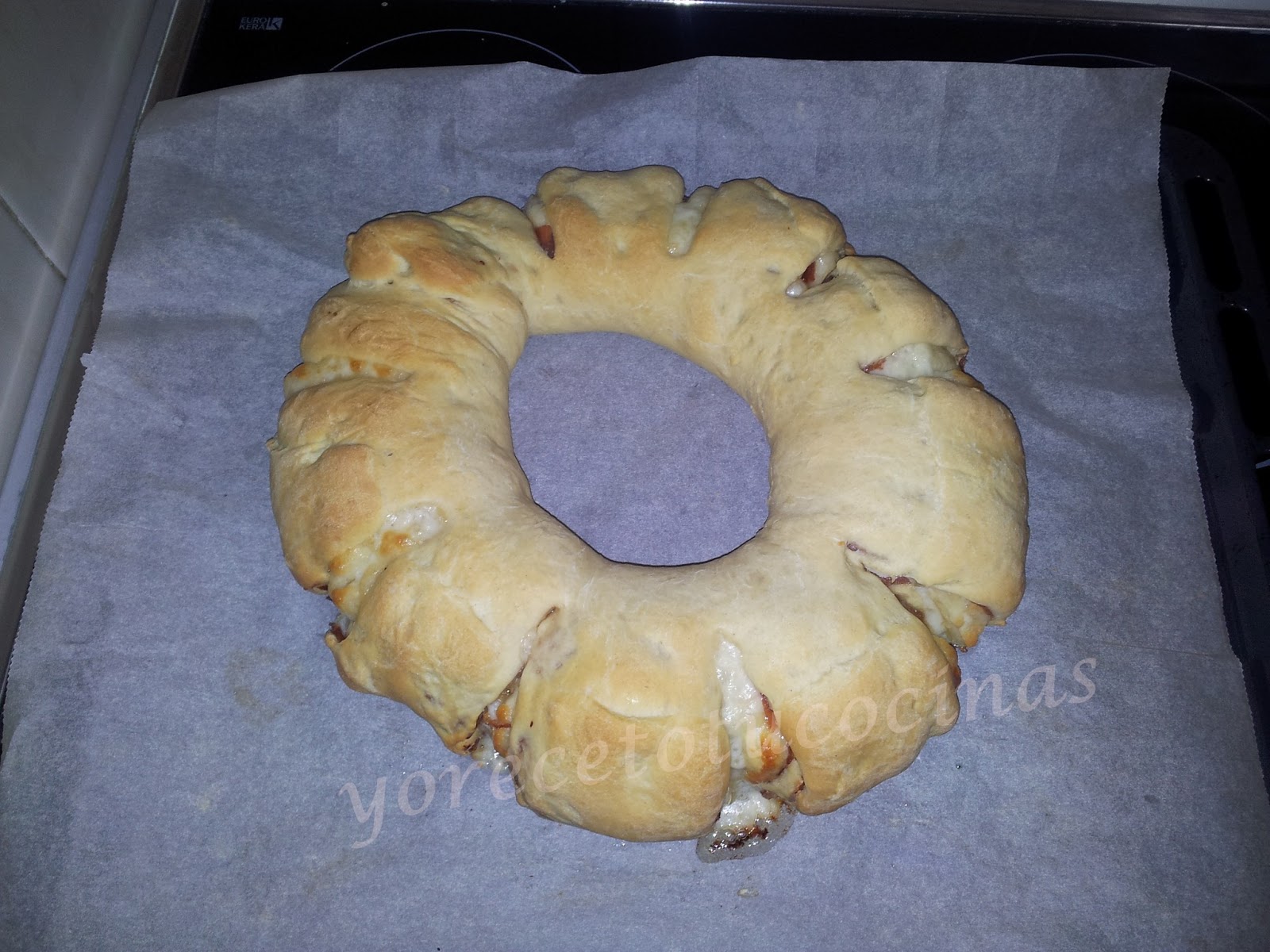 Yo receto, tú cocinas: Rosca de jamón y queso #10