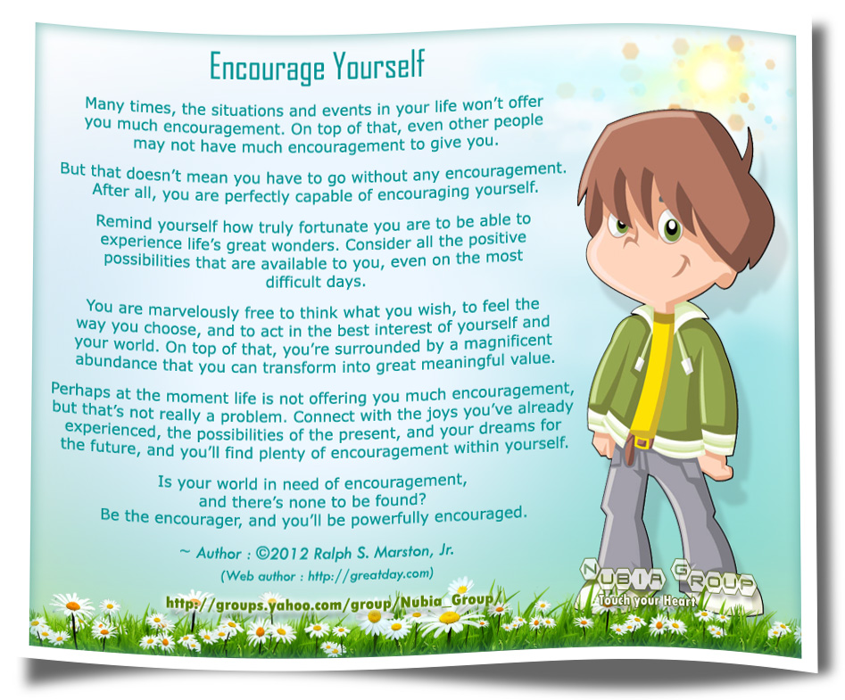 * Nubia_group Inspiration *: Encourage yourself