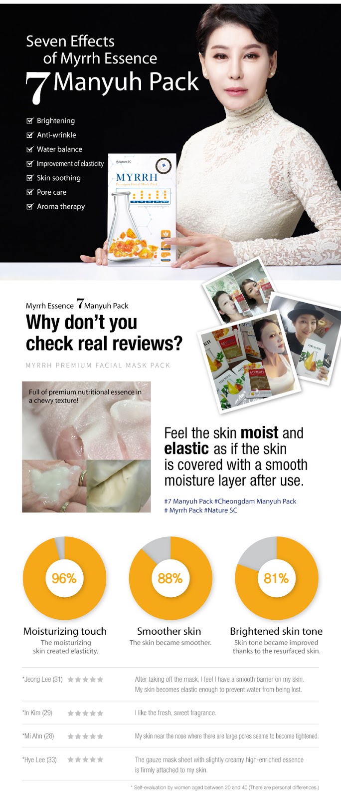 Nature SC: Korean Cosmetic Wholesale 7 Manyuh Mask Pack Nature SC