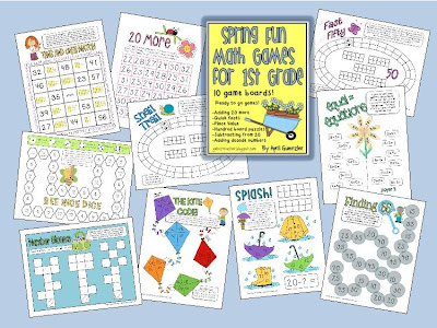gwhizteacher: Spring Math Game FREEBIE