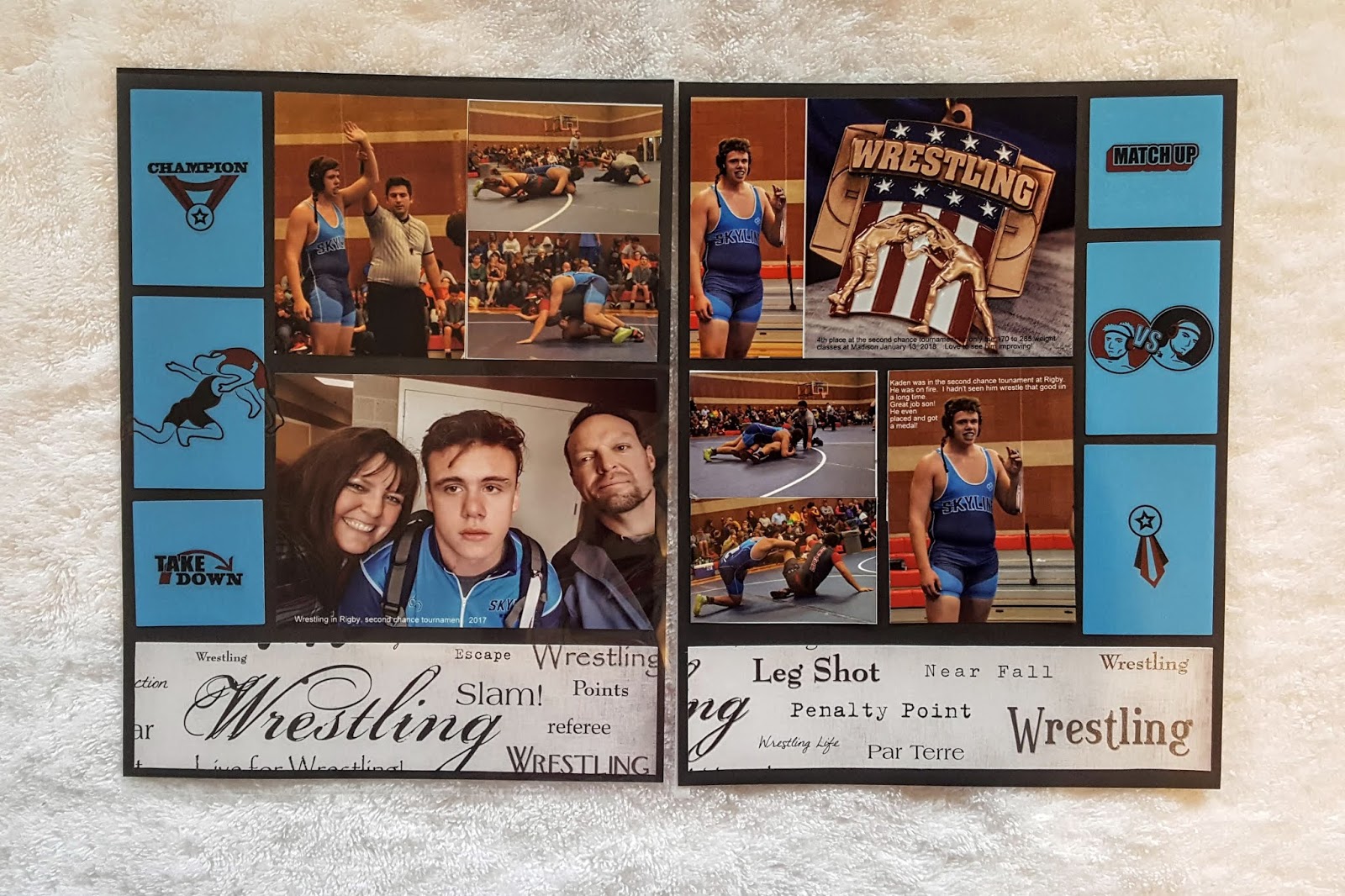 Live for Scrappin': Wrestling Layout