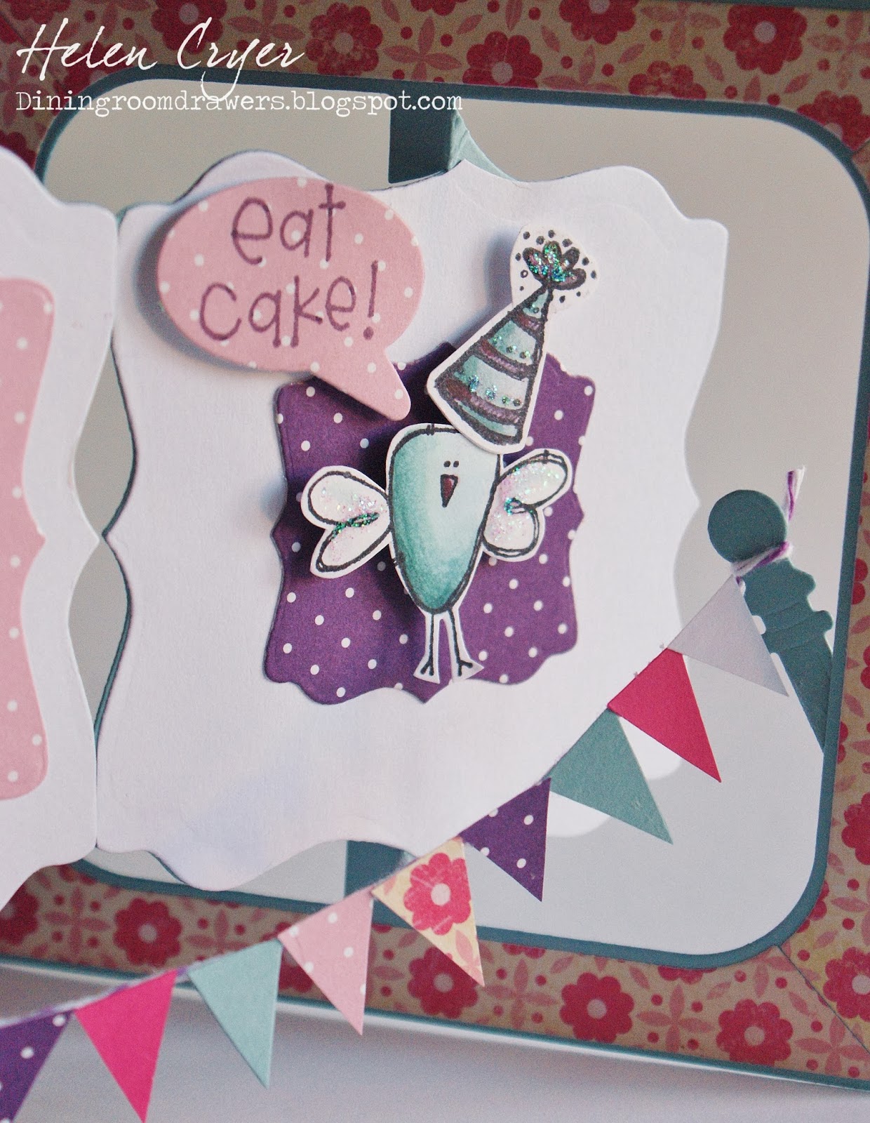 The Dining Room Drawers: Fancy Label Accordion Card with Purple Onion ...