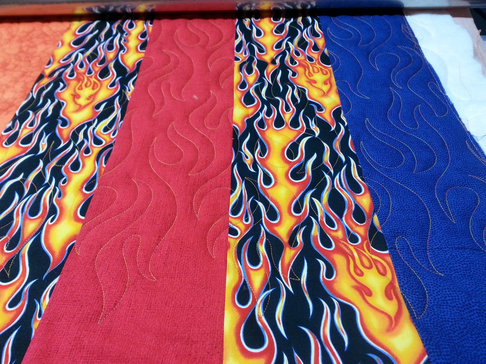 Flame border quilt