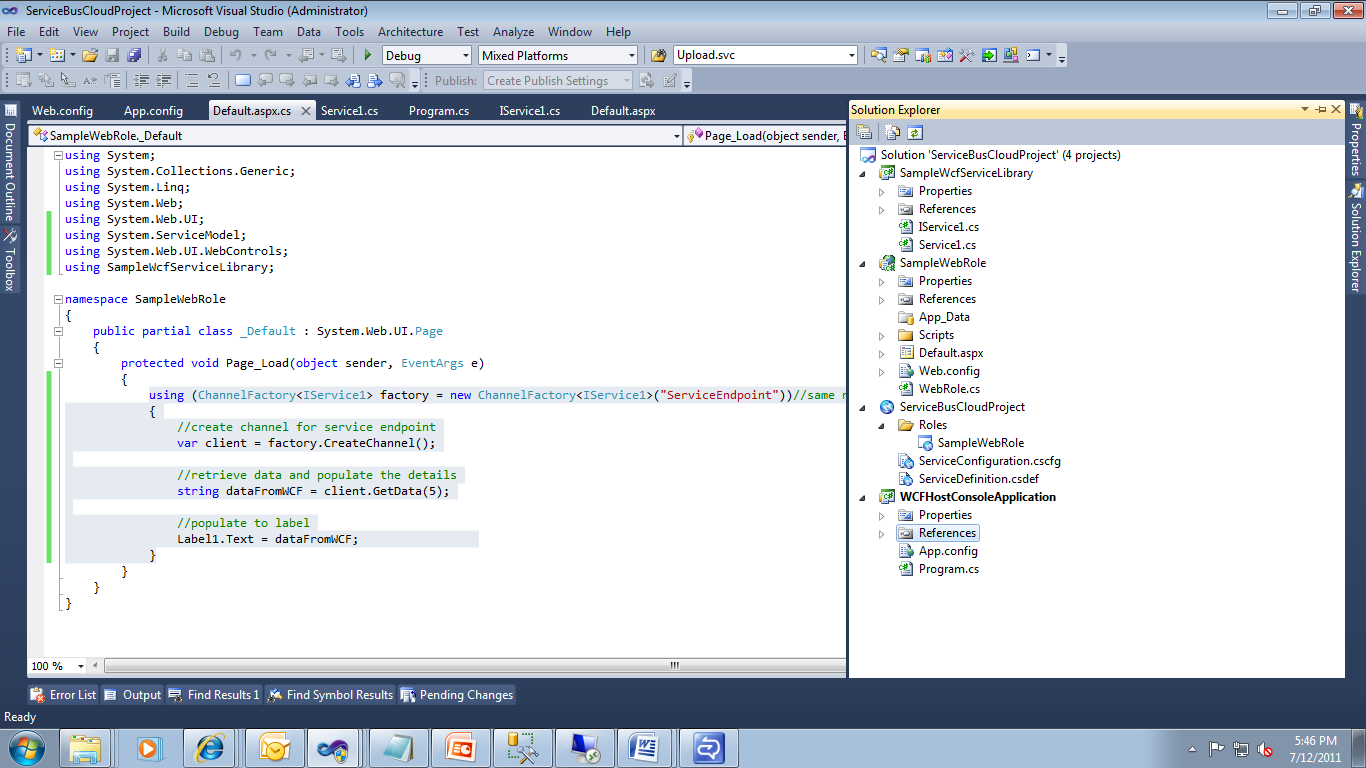 Sanganak Authority: Windows Azure Service Bus configuration and ...