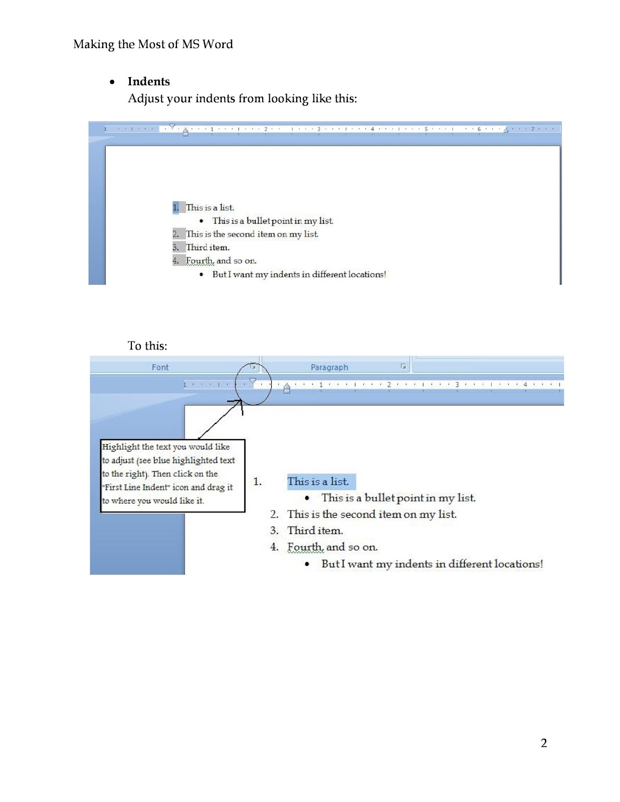 Writing Center Workshops: Microsoft Word Intermediate