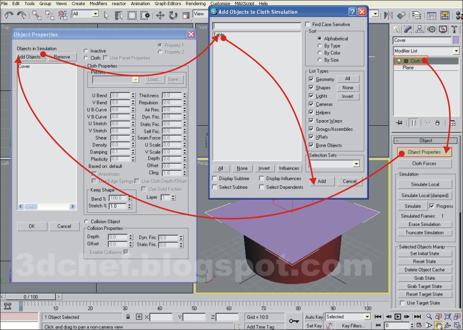 Creating a Fabric Using 3Ds Max Cloth - Free 3D Model