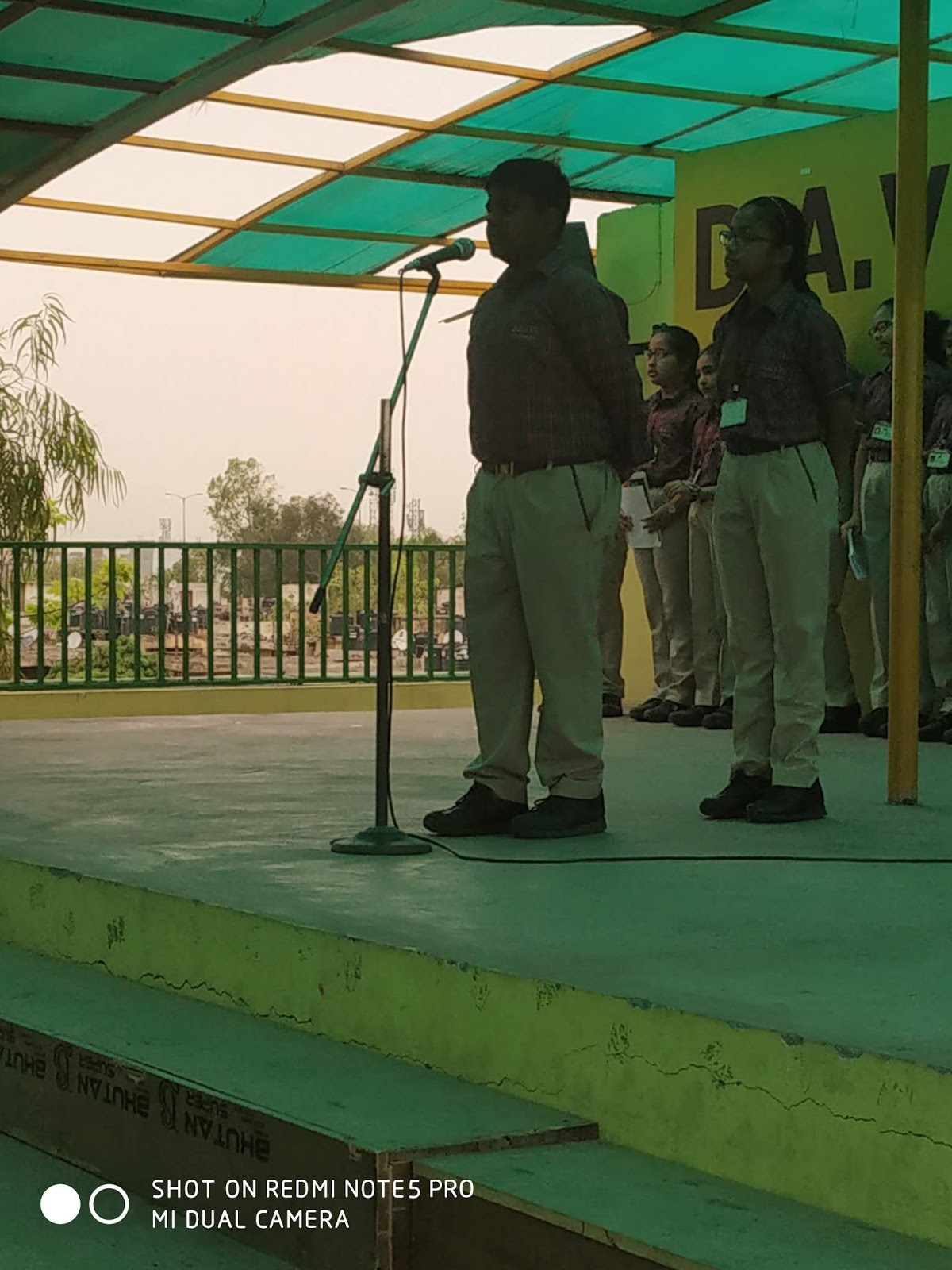 Conduction of morning assembly by class 7 A