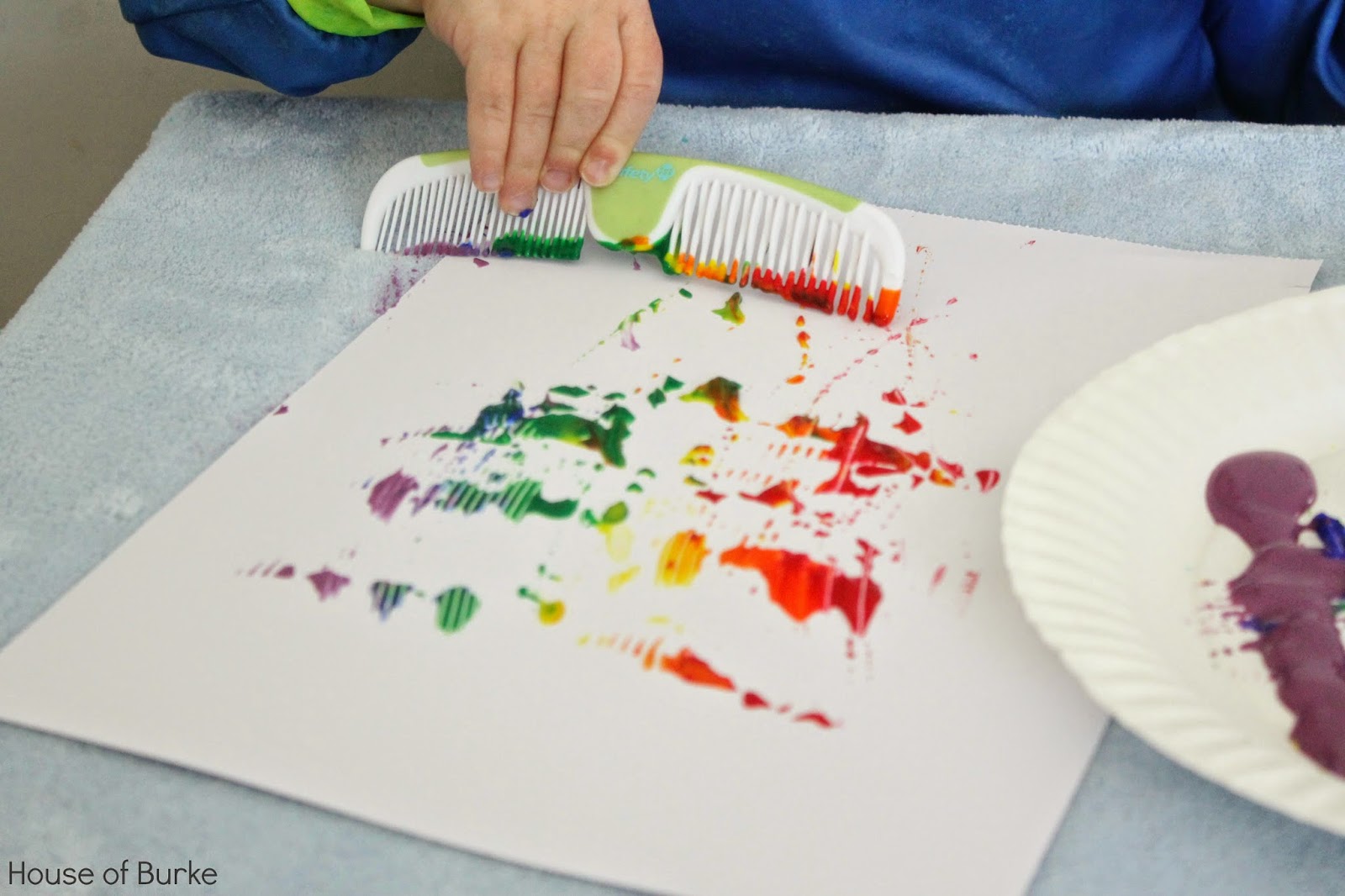 House of Burke: Painting Rainbows with Combs
