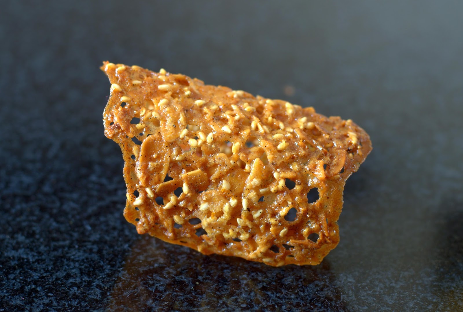 Cakes & More: Sesame - Orange Almond Tuiles (Eggless)