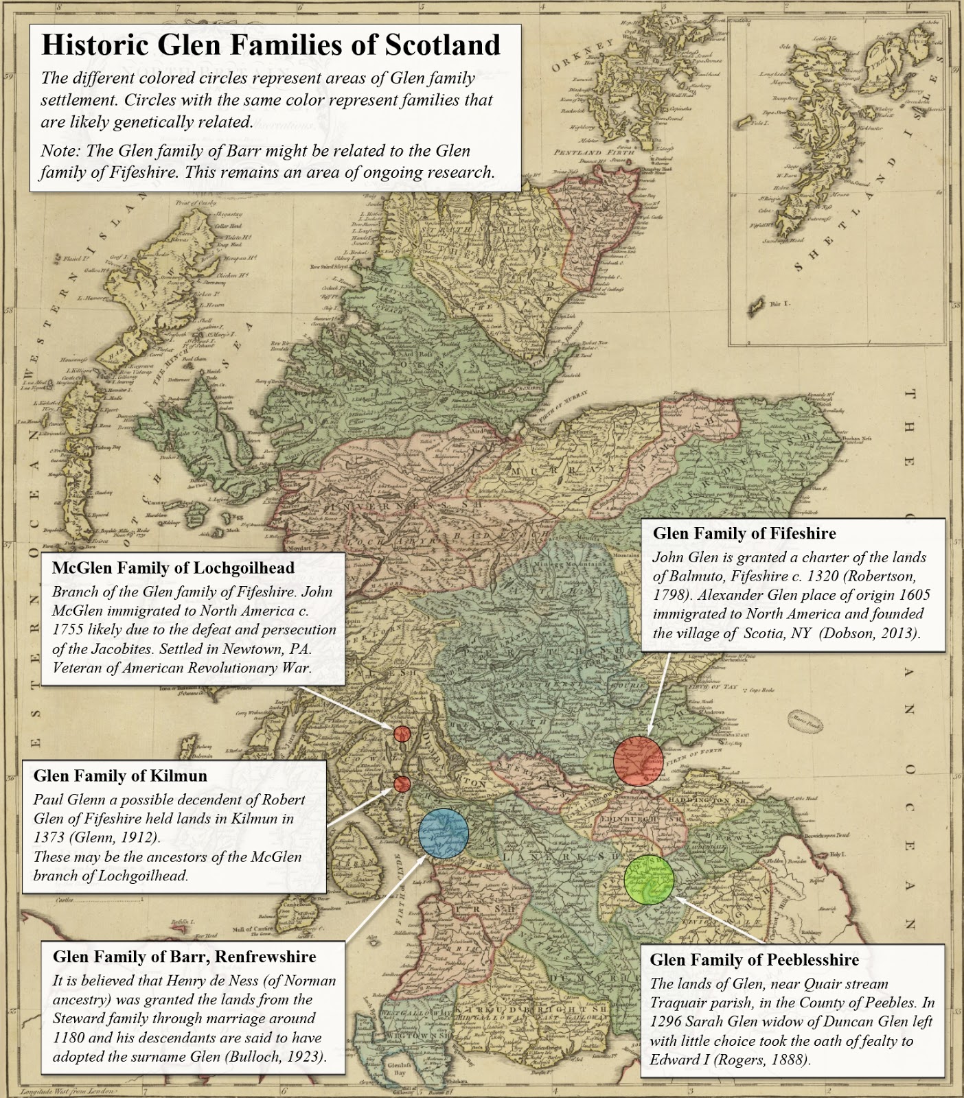 Glenn DNA Research Project: Maps of Early Glen Lands in Scotland