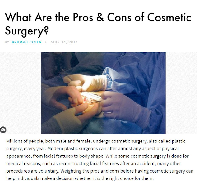 B2.1: COSMETIC SURGERY: PROS AND CONS