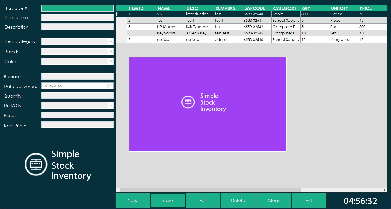 Simple Stock Inventory System - code4dev