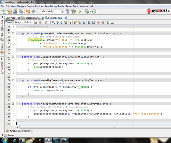 Belajar Netbeans - Cara Menggunakan Fungsi Enter Belajar Netbeans - Cara Menggunakan Fungsi Enter
