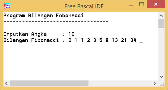 Bilangan Fibonacci Pascal - MeganEko's Blog