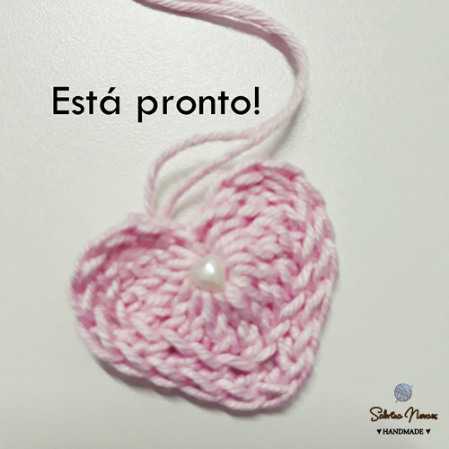 DYI - Tag coração de crochê