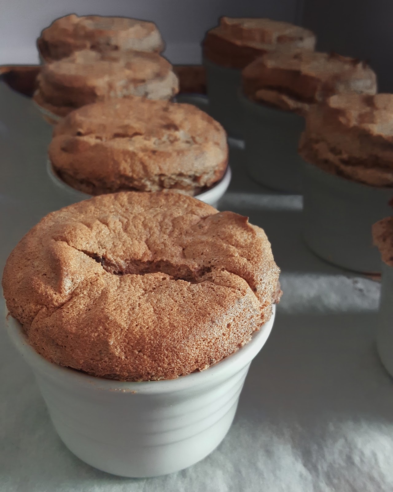 Chocolate Soufflé with Orange Cream