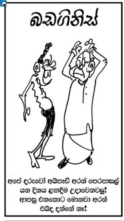 The story of Ranil winking at Maithri ( Wedensday's cartoon)