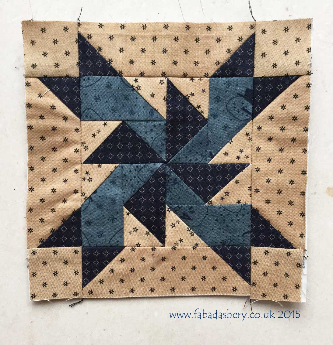 Fabadashery: Miniature Block of the Month October 2015 - The Quilt Room