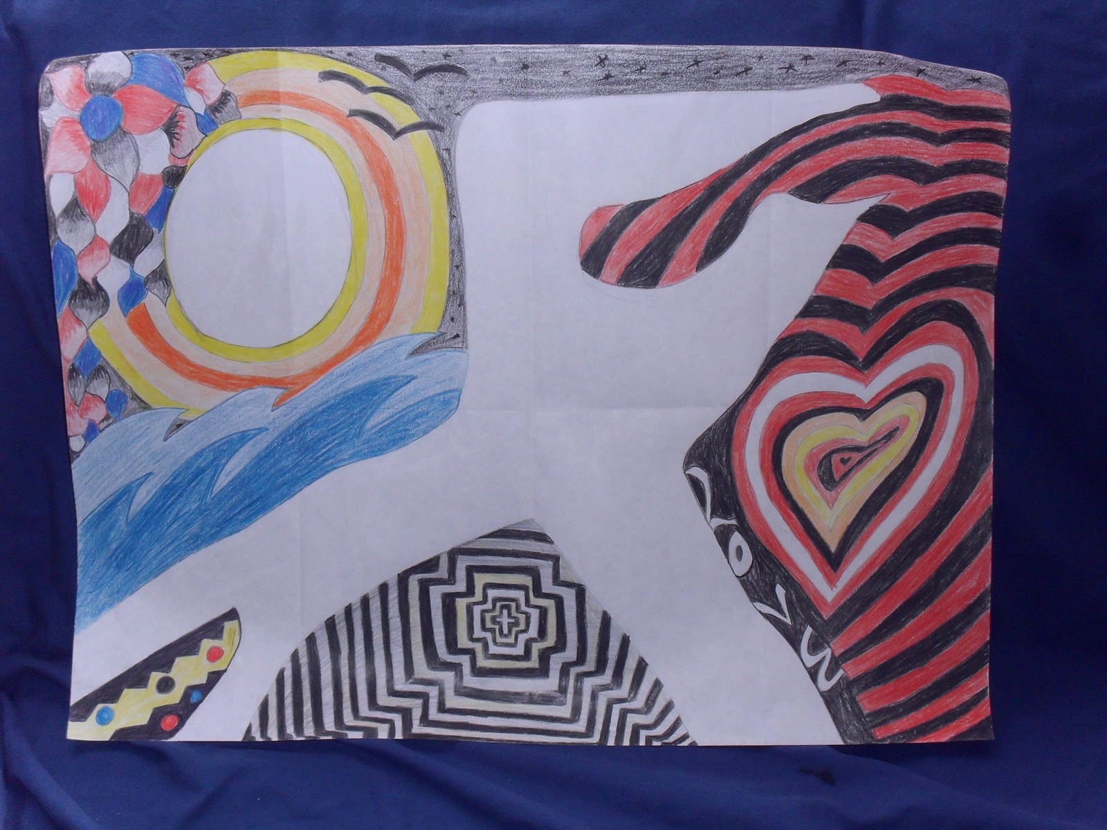 MY Developing Artistic side: drawing my positive/negative bird