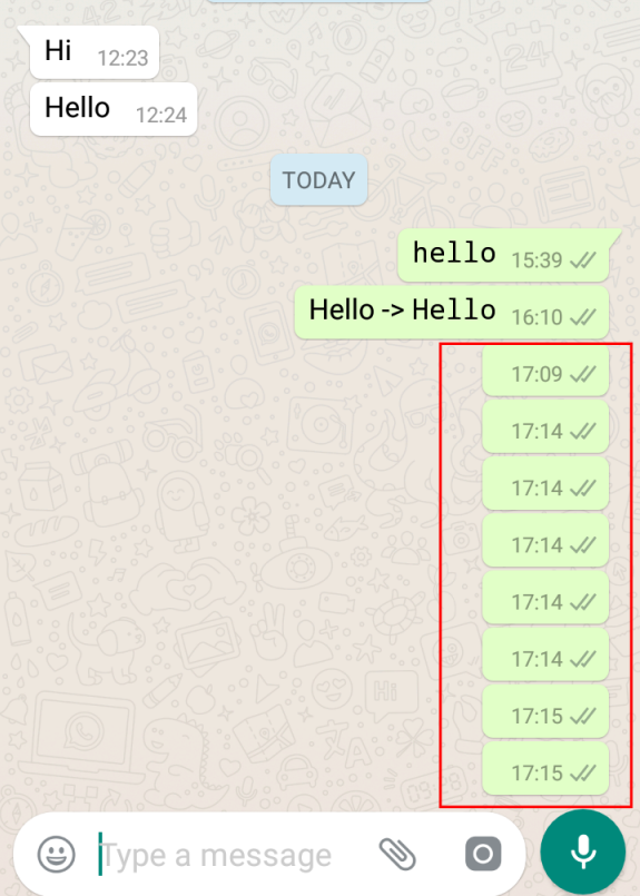 Easy way to send blank messages on whatsapp? - Hydra Mobile