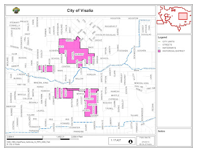Visalia Heritage: Map of Visalia's Historic Districts